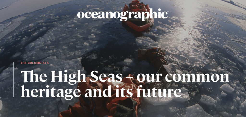 Oceanographic – The High Seas – our common heritage and its future – 90 ...